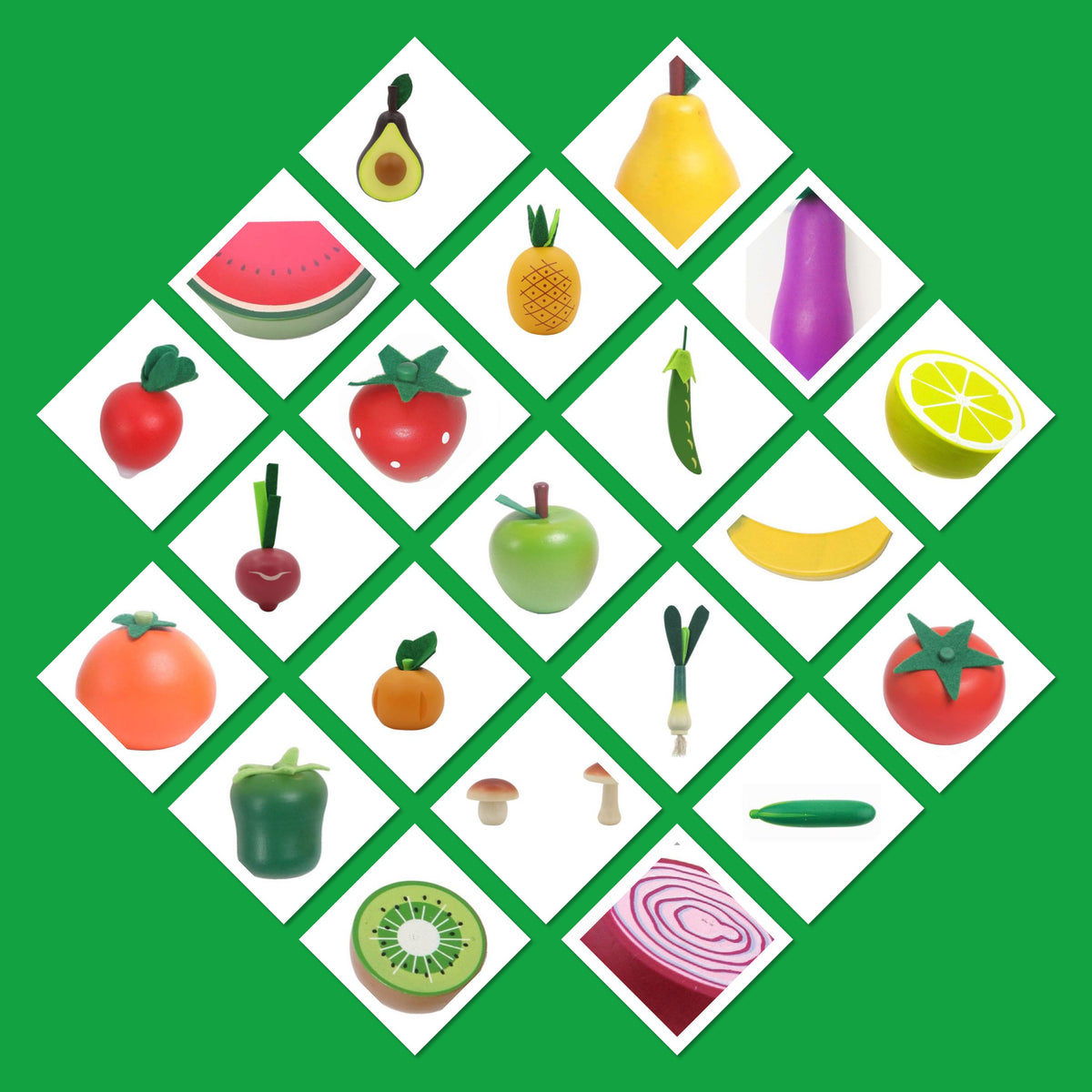 Wooden Veg and fruit – Polly and Willow